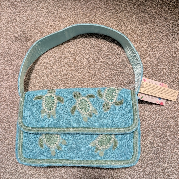 T.J.Maxx | Bags | Tik Tok Viral Handcrafted Beaded Sea Turtle Blue ...